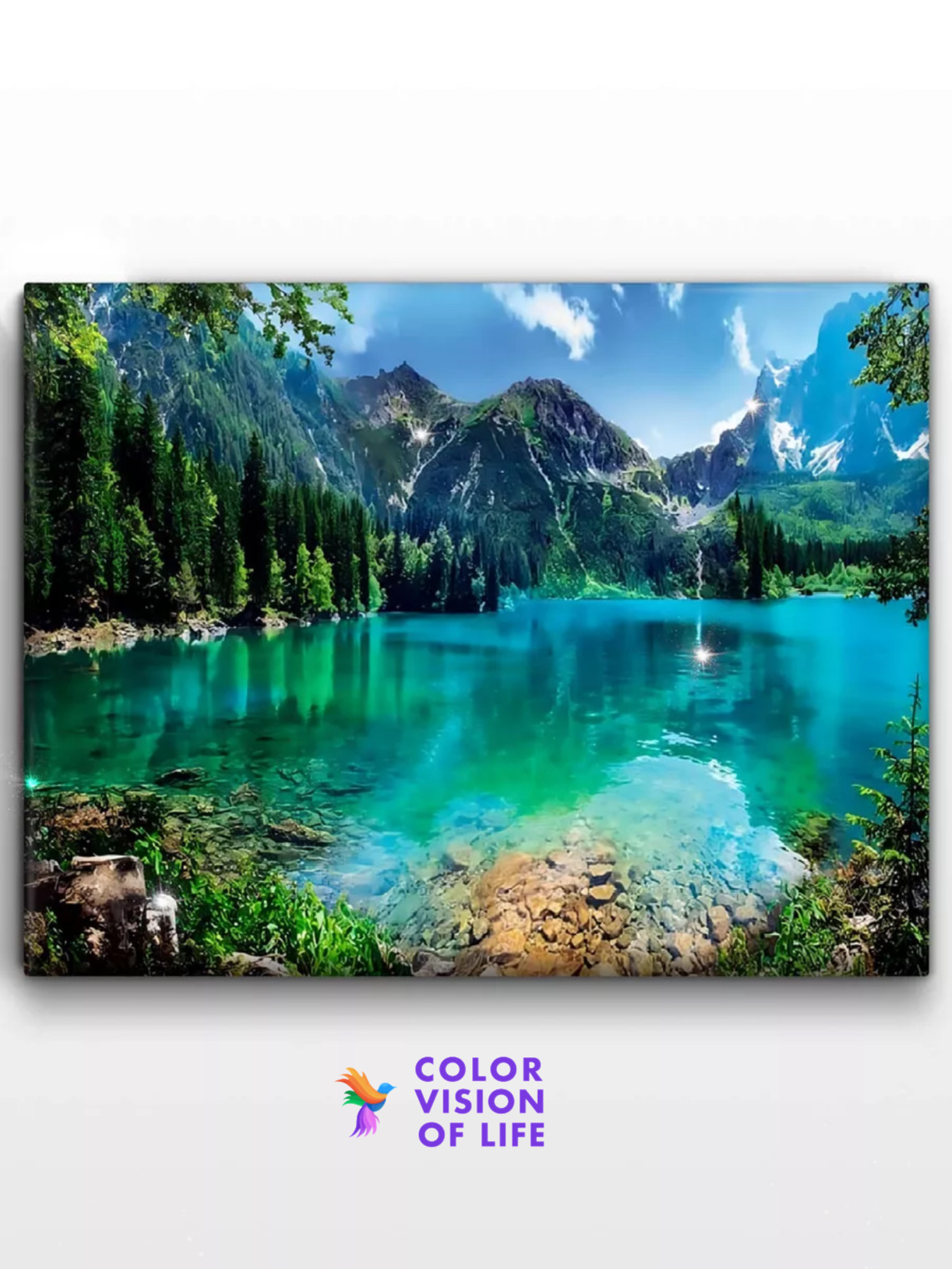 Алмазная мозаика на подрамнике «Тропическая лагуна»