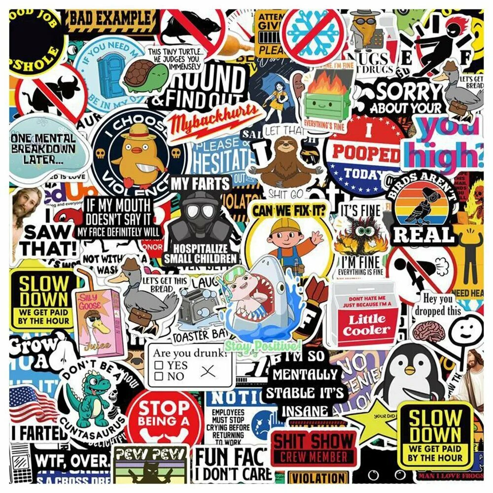 Забавные Строительные Наклейки