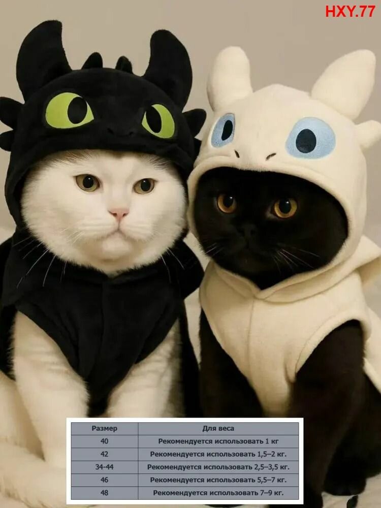 Одежда для кошек "Маленький демон" - Теплый зимний комбинезон, предотвращает выпадение шерсти, для котят и собак