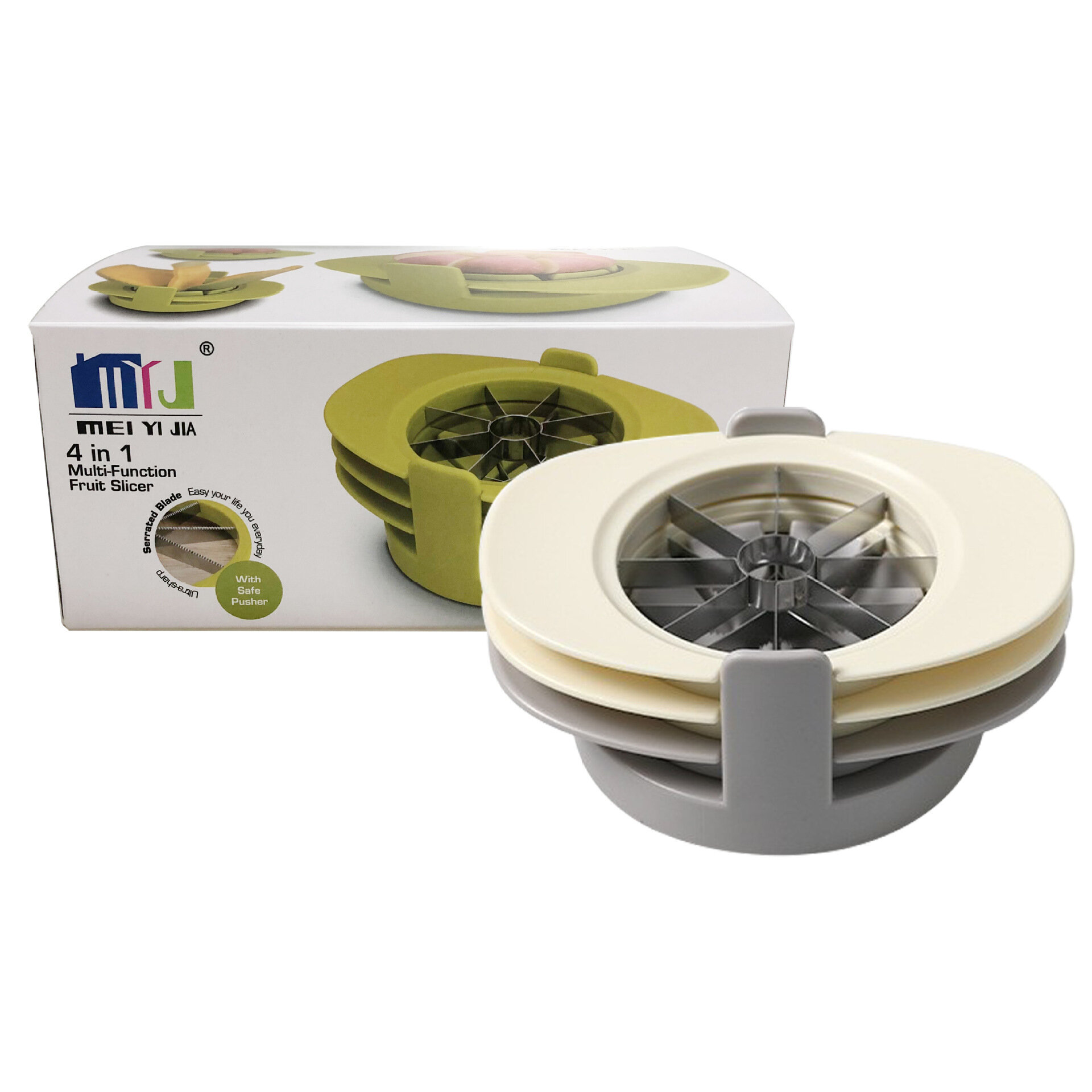 Набор из четырех слайсеров для фруктов, слайсер для яблок, удалитель сердцевины манго, кухонные инструменты для фруктов и овощей, разделитель фруктов