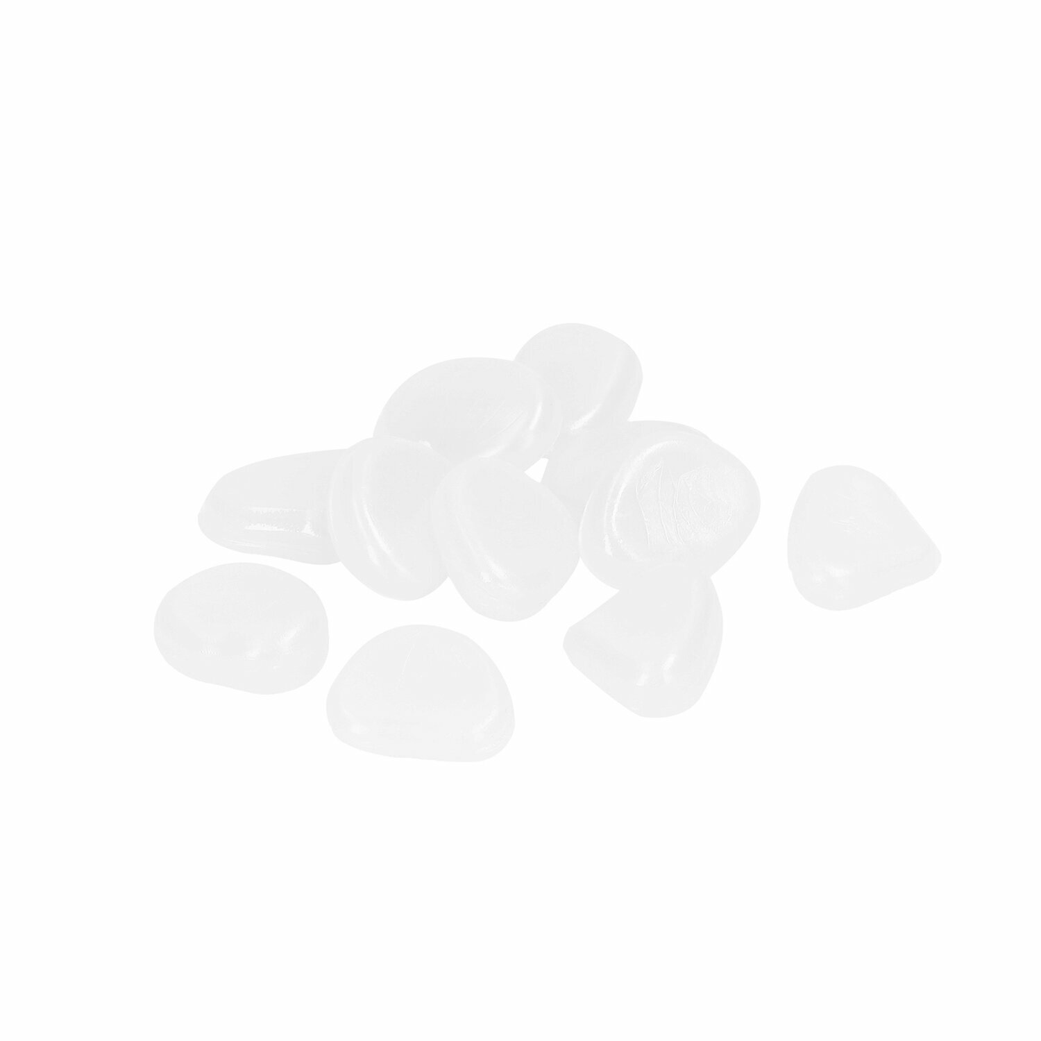 200 штук Искусственные Флюоритовые Камешки для Садовых Дорожек Аквариум Декор Растений Самосветящиеся Камни Сияющие в Тёмноте, Многоцветные Белые Голубые Зелёные (по выбору), Размер 2-3 см, Материал Камень