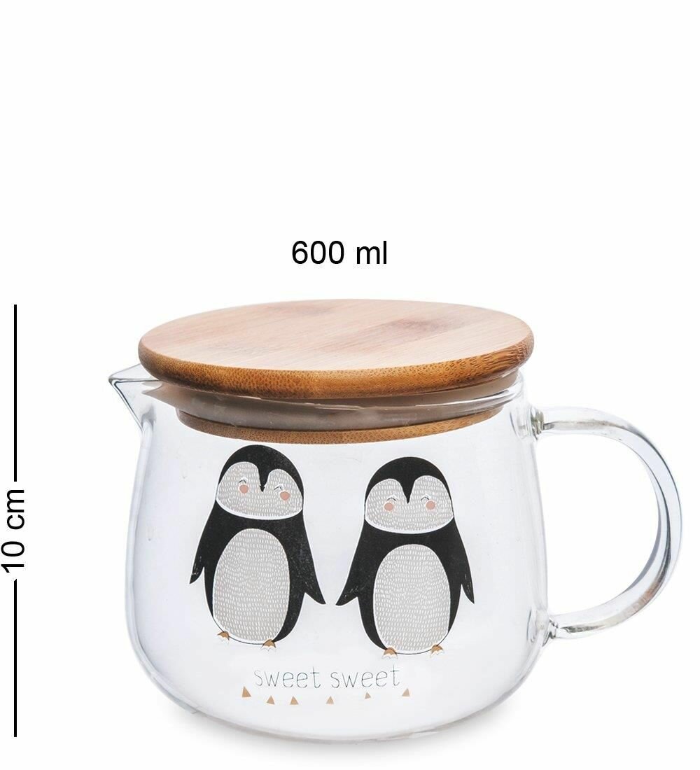 Чайник заварочный Зверюшки 600мл A2142771 разностор, Стекло