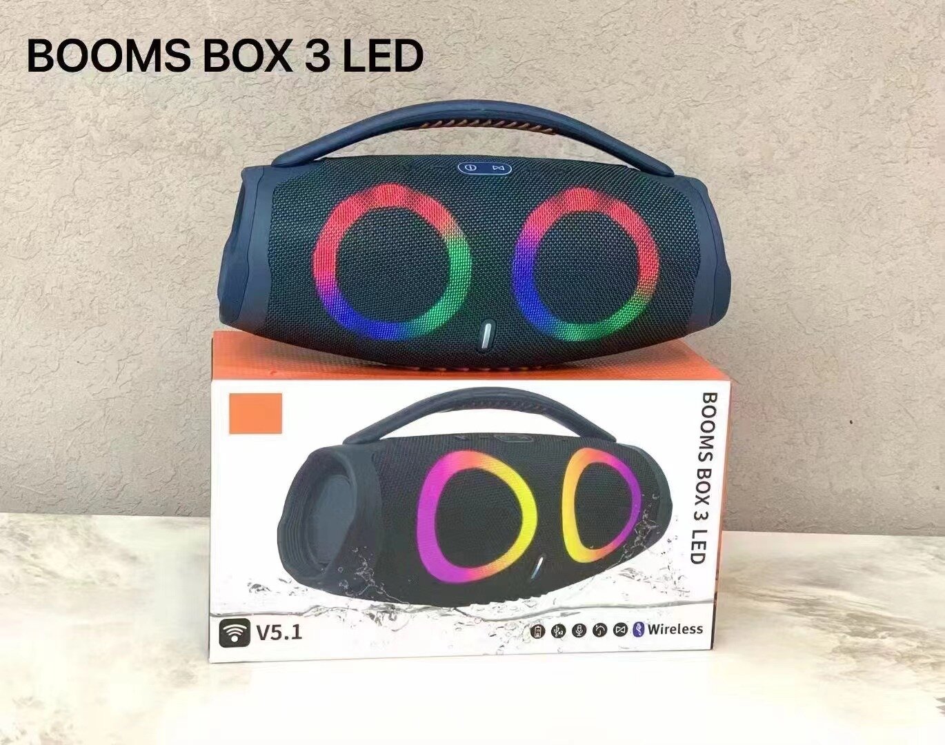 Новый беспроводной Bluetooth-динамик BOOMS BOX3 с RGB, портативный сабвуфер для улицы