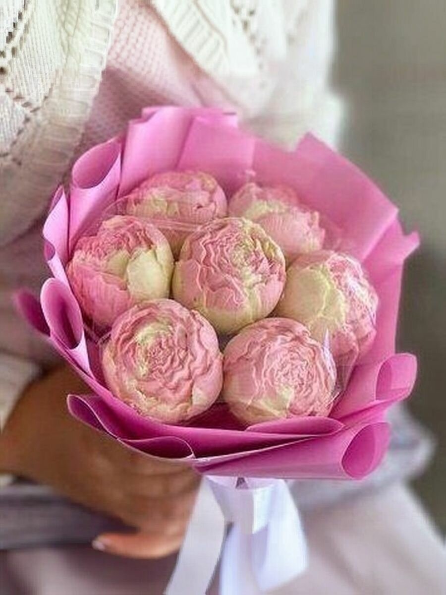 Сладкий букет из конфет ТД НебыковА шоколадные цветы пионы