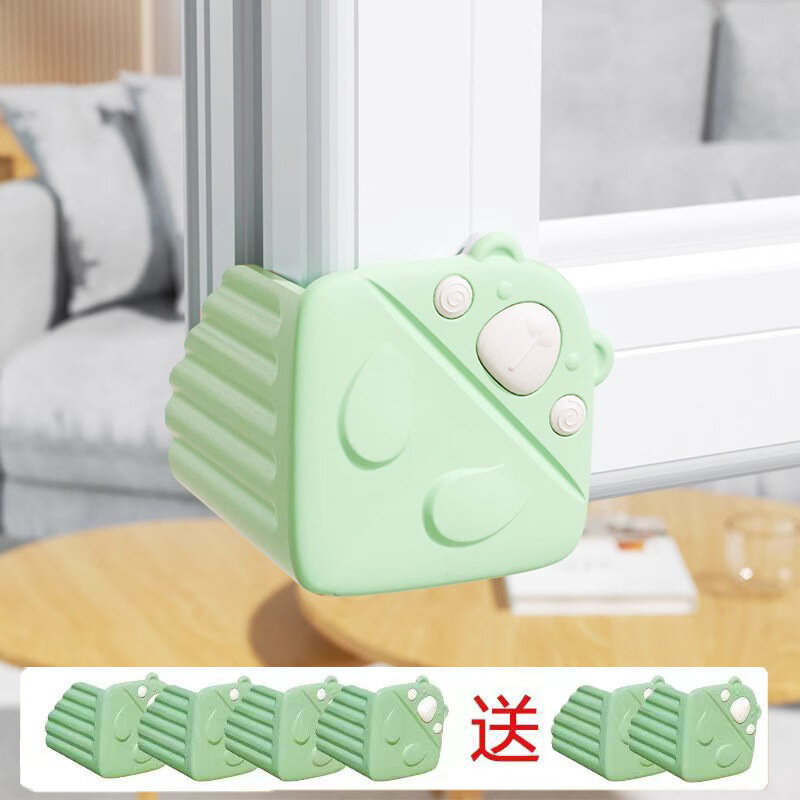 Бесплатная доставка, защитный уголок из алюминиевого сплава для дверей и окон, противоударный, для окон, открывающихся внутрь, силиконовый мягкий мост, защитное покрытие для алюминиевых окон, полное покрытие, прямой угол