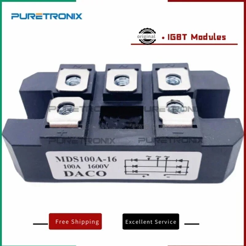 3-фазный диодный мостовой выпрямитель MDS100A 100А 1600В MDS100A1600V