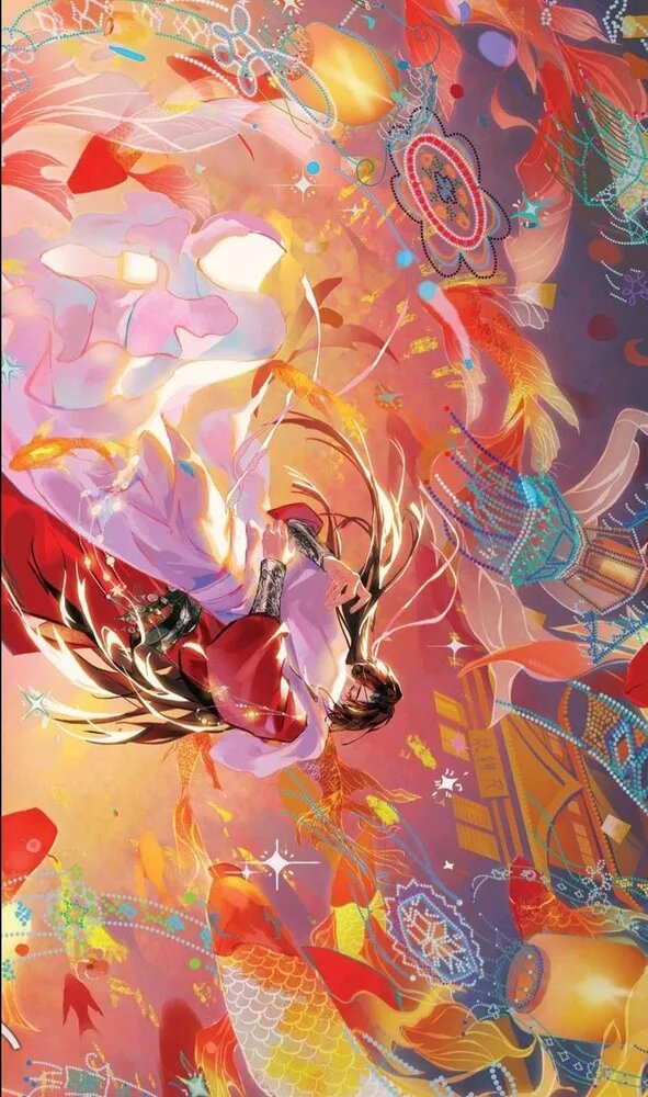 Алмазная Мозаика "Благословение Небожителей Аниме" 40X50 См Алмазная Вышивка / Картина Стразами Подарков / Украшения