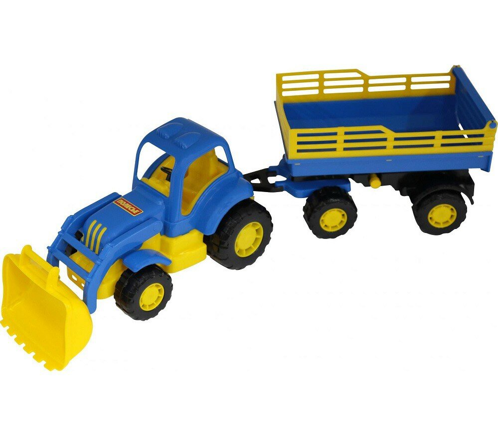 Полесье Крепыш Трактор с прицепом №2 и ковшом 44808 с 2 лет