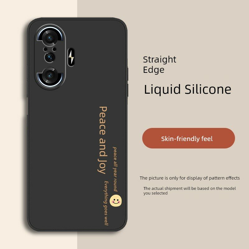 Чехол для Redmi K40 из силикона с ударопрочностью и закаленным стеклом, черный классический