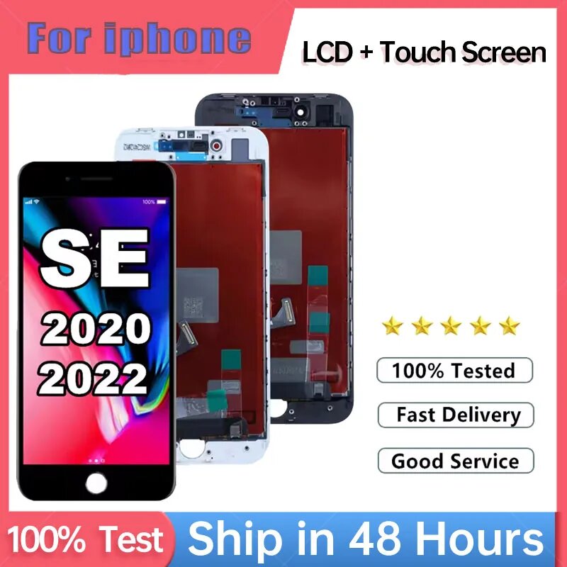 Экран AAA для iPhone SE 2020 2nd SE2 ЖК-дисплей с сенсорным преобразователем в сборе для iPhone SE 2022 3rd SE3 ЖК-дисплей для iPhone 8 Дисплей
