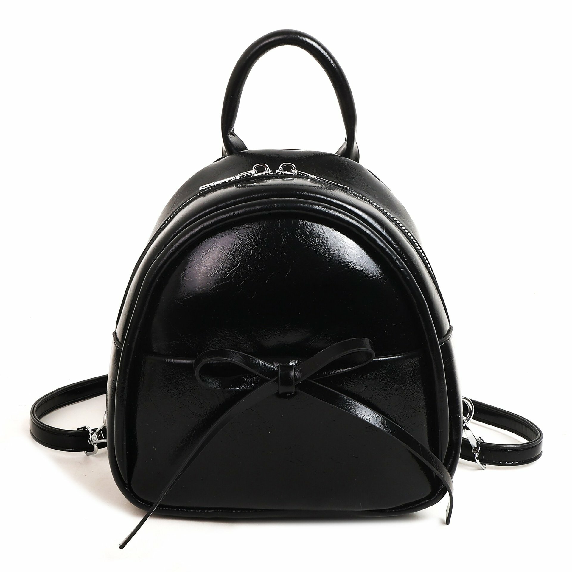 2026 Последняя модель 2025 года, новый корейский стиль, мини-рюкзак с бантом, винтажный кожаный рюкзак для девочек, родительско-детский PU рюкзак, экспортная ниша