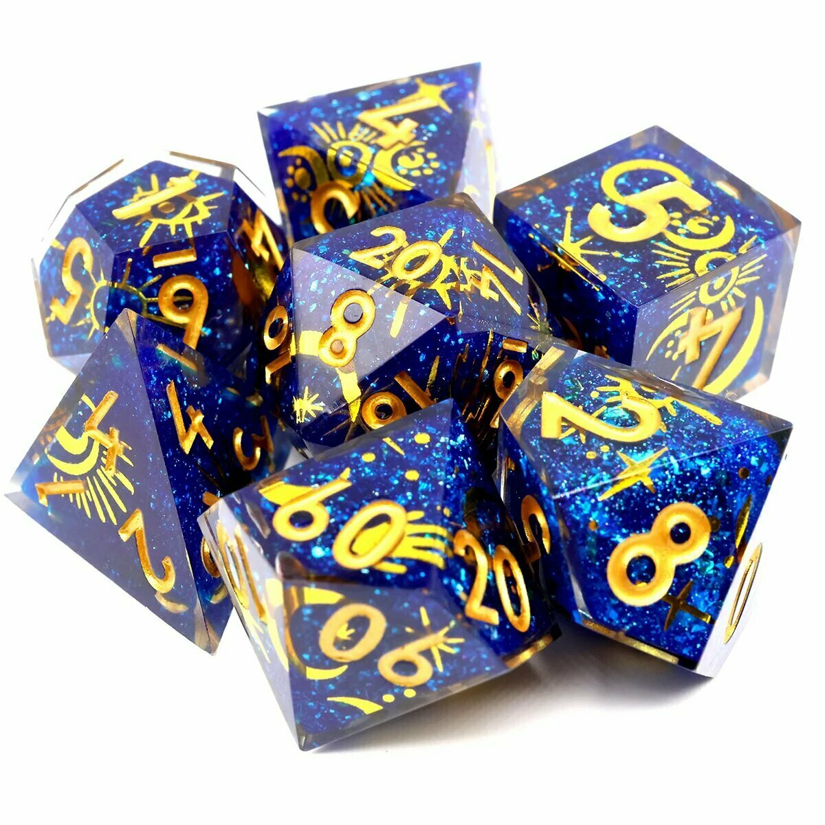 Набор кубиков DND из смолы Mystic Dice Forge 7 предметов Layer8