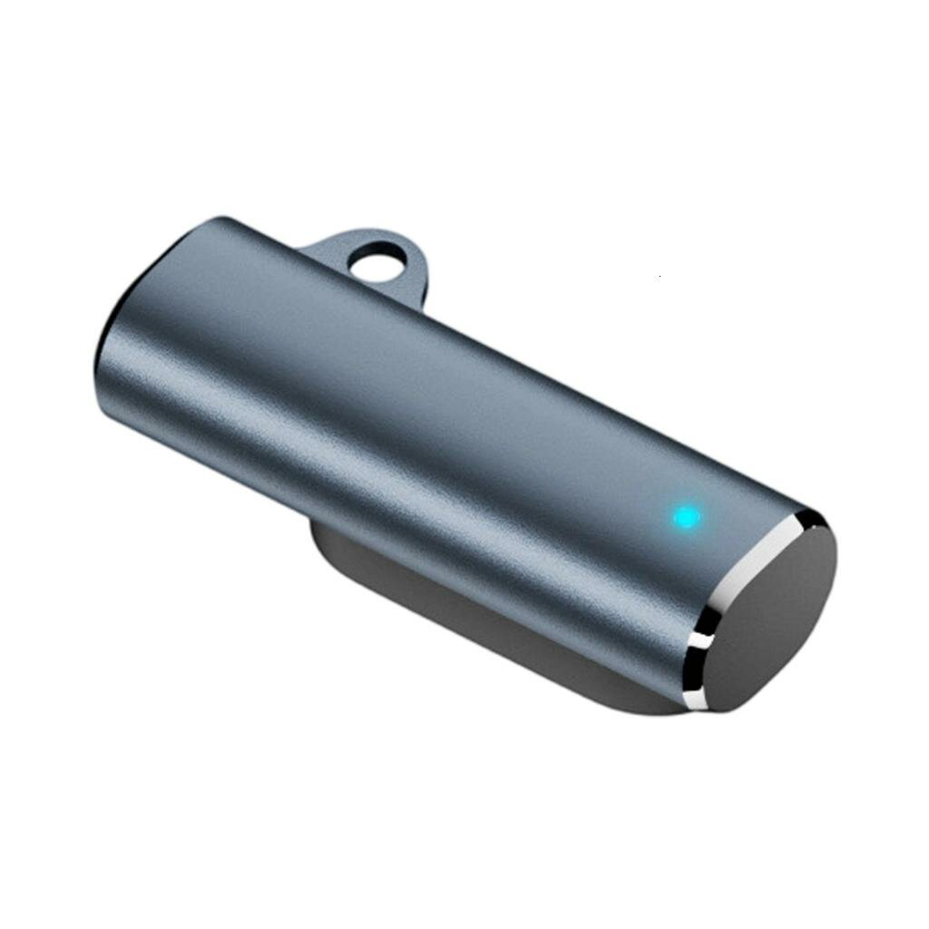 Светодиодный магнитный USB Type-C адаптер для костных наушников с быстрой зарядкой, Синий - 4-контактный
