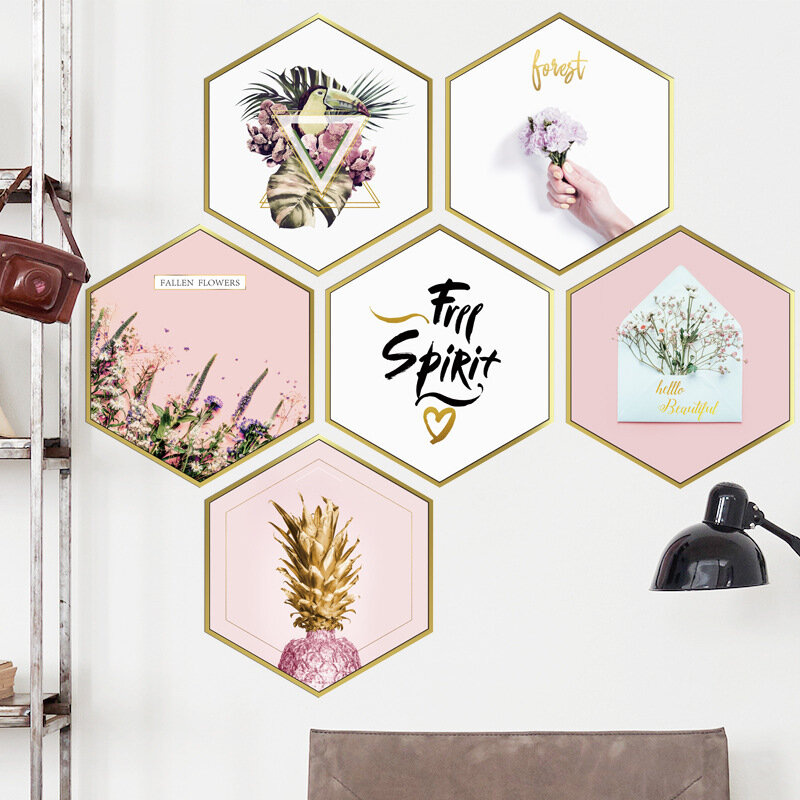 Наклейки на стены украсить девчье сердце спальня кровать теплая простая Скандинавская стена ins Wind наклейки Материал