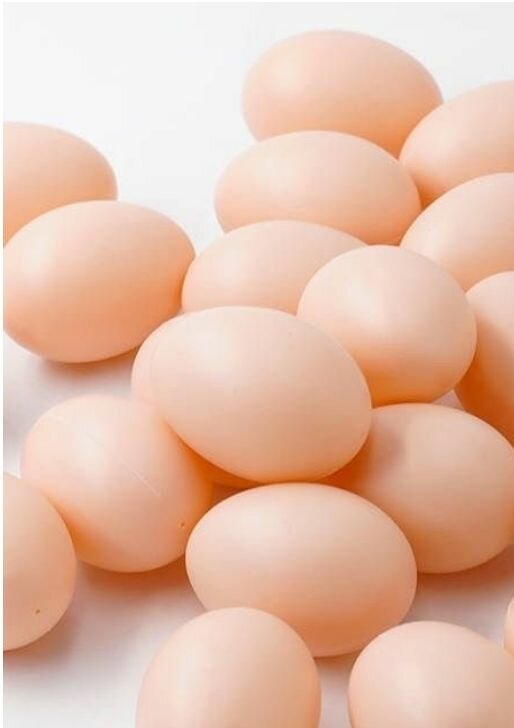 Муляж куриного яйца, Пластиковое куриное яйцо для кур-несушек, искусственное подкладное яйцо 10шт пр-во Турция