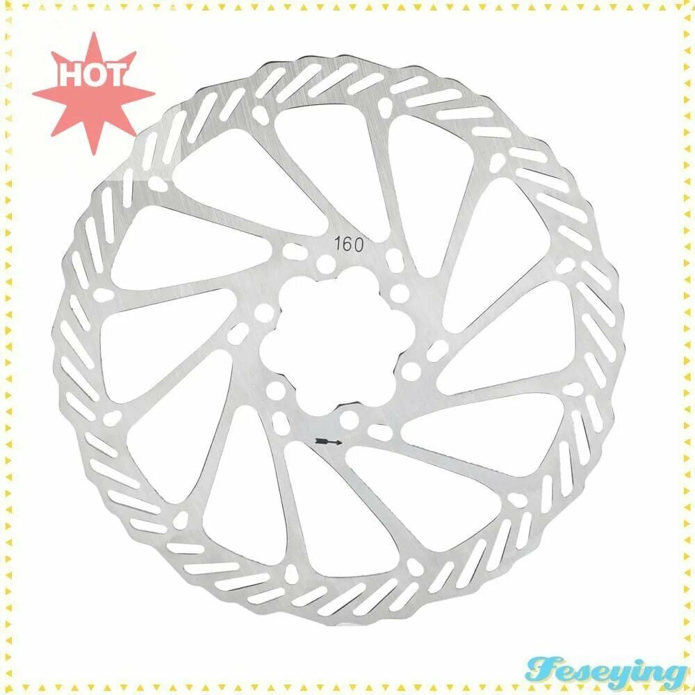 Бесшумный тормозной диск для велосипеда 160 мм, прочный, стильный, для спортивных и городских велосипедов