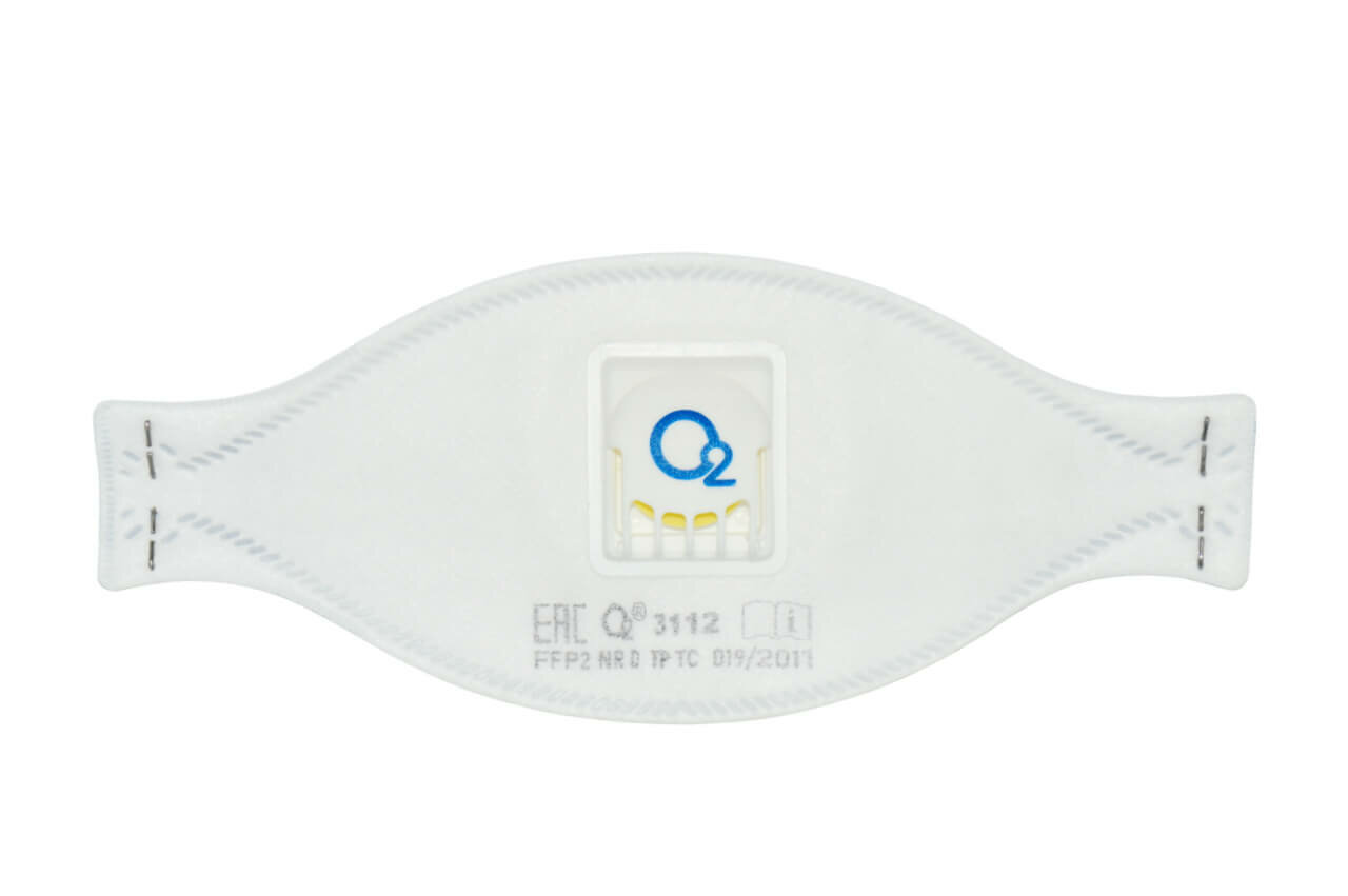 Респиратор О2 трехпанельный FFP2 NRD с клапаном выдоха 3112