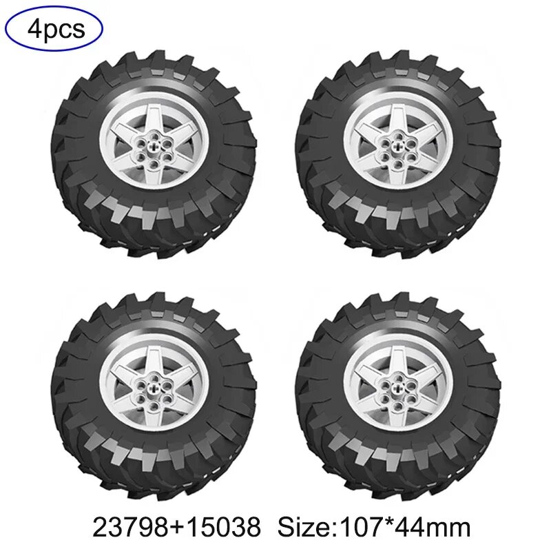 Колеса для LEGO Technic 23798 15038, 4 шт, серые