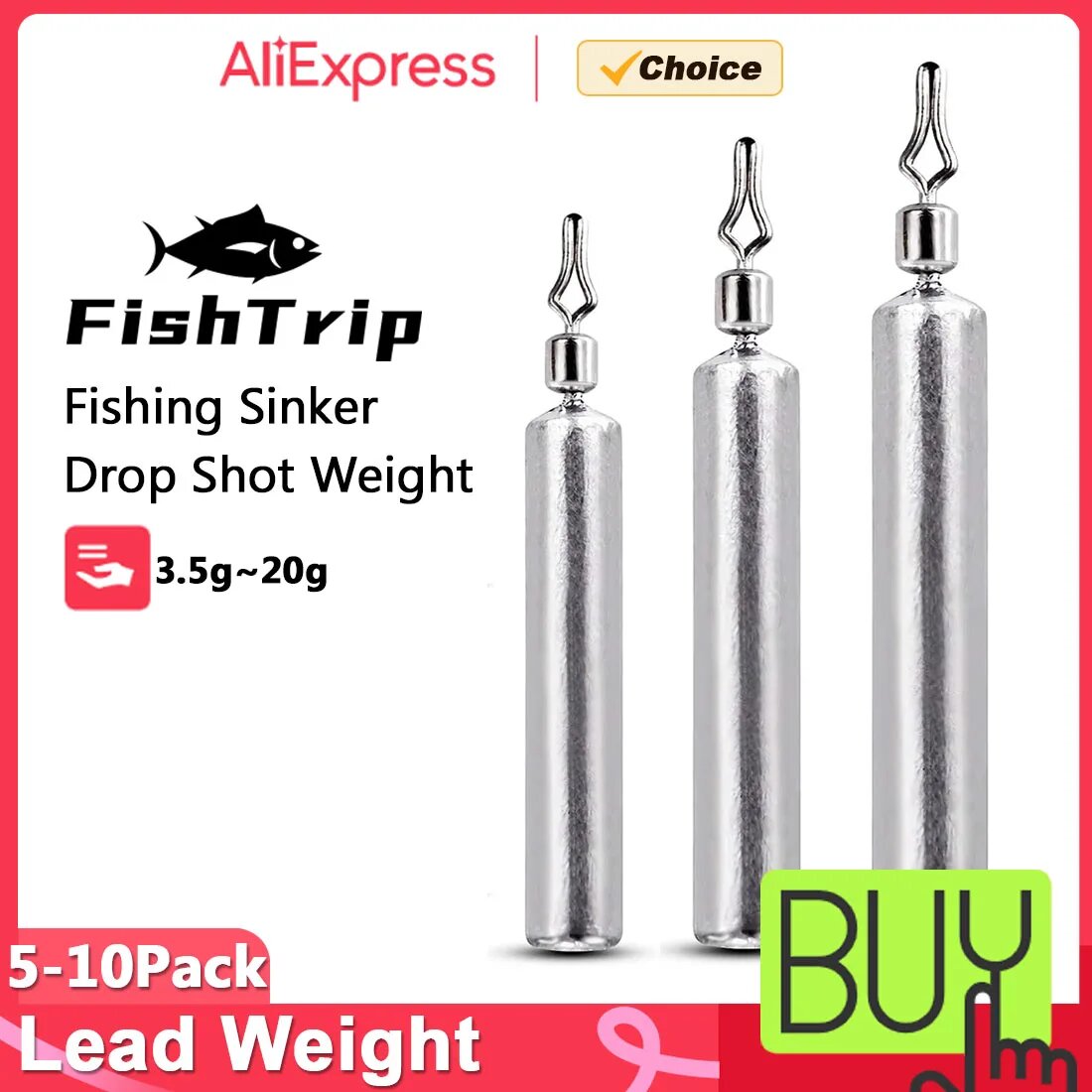 Грузила FishTrip 3.5g, 5 шт, цвет 5pcs