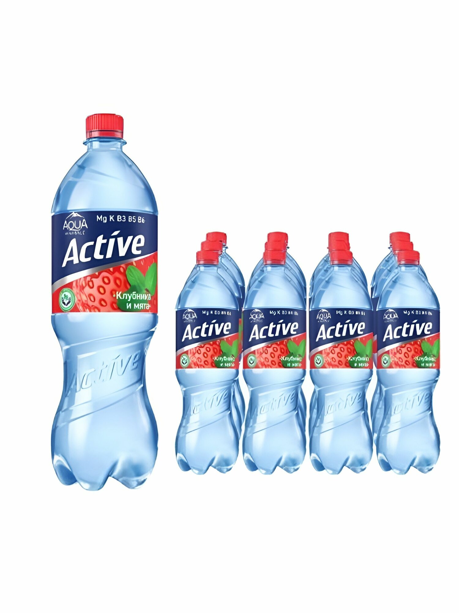 Аква Минерале (Aqua Minerale) питьевая негазированная, клубника и мята, 1л x 12 шт