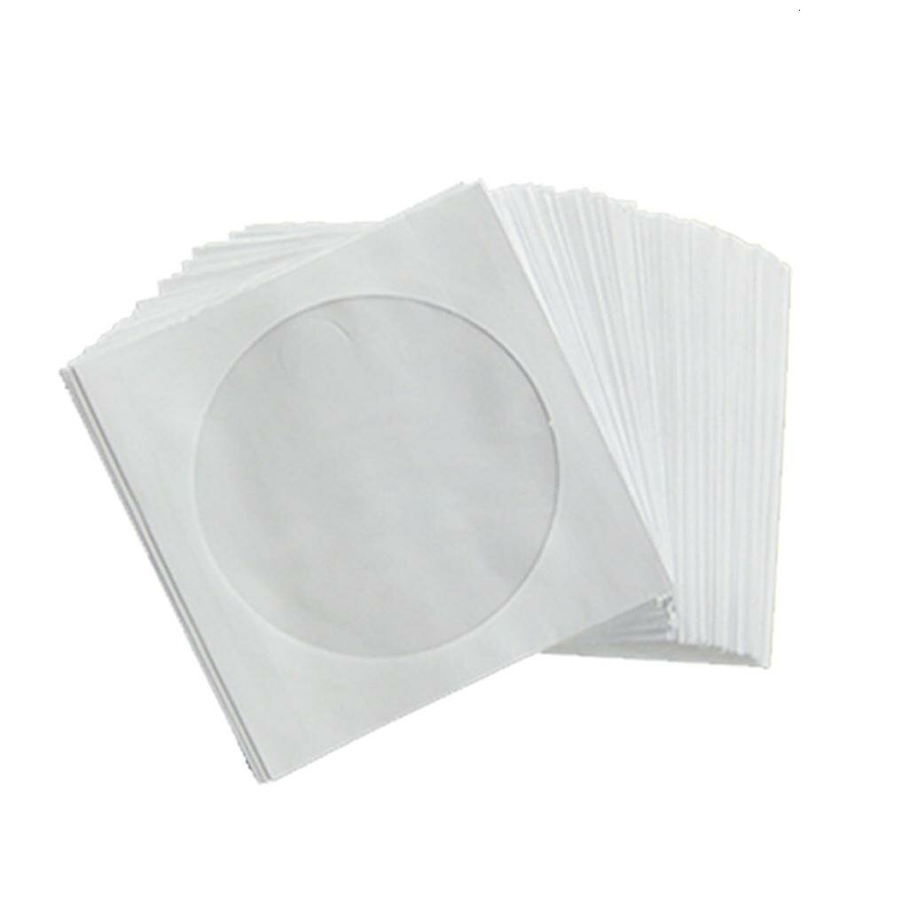 Конверты для дисков DVD, 100 шт, с прозрачным клапаном, 12cm