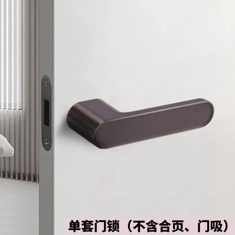 Минималистичный экологичный дверной замок для внутреннего использования, итальянский стиль, магнитный бесшумный дверной замок, дверной замок для спальни, интегрированный замок, простой комплект дверного замка для комнаты