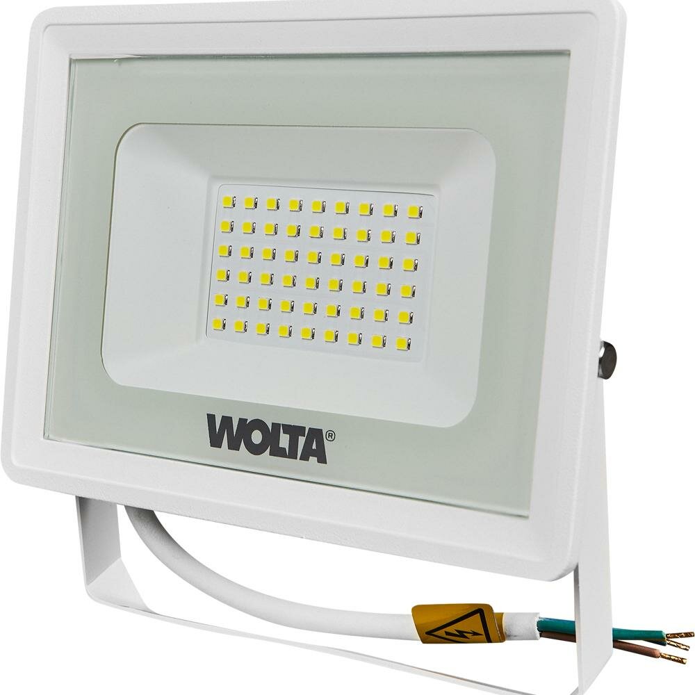Прожектор светодиодный уличный SMD Wolta WFL-50W/08W 50 Вт 5700 К нейтральный белый свет