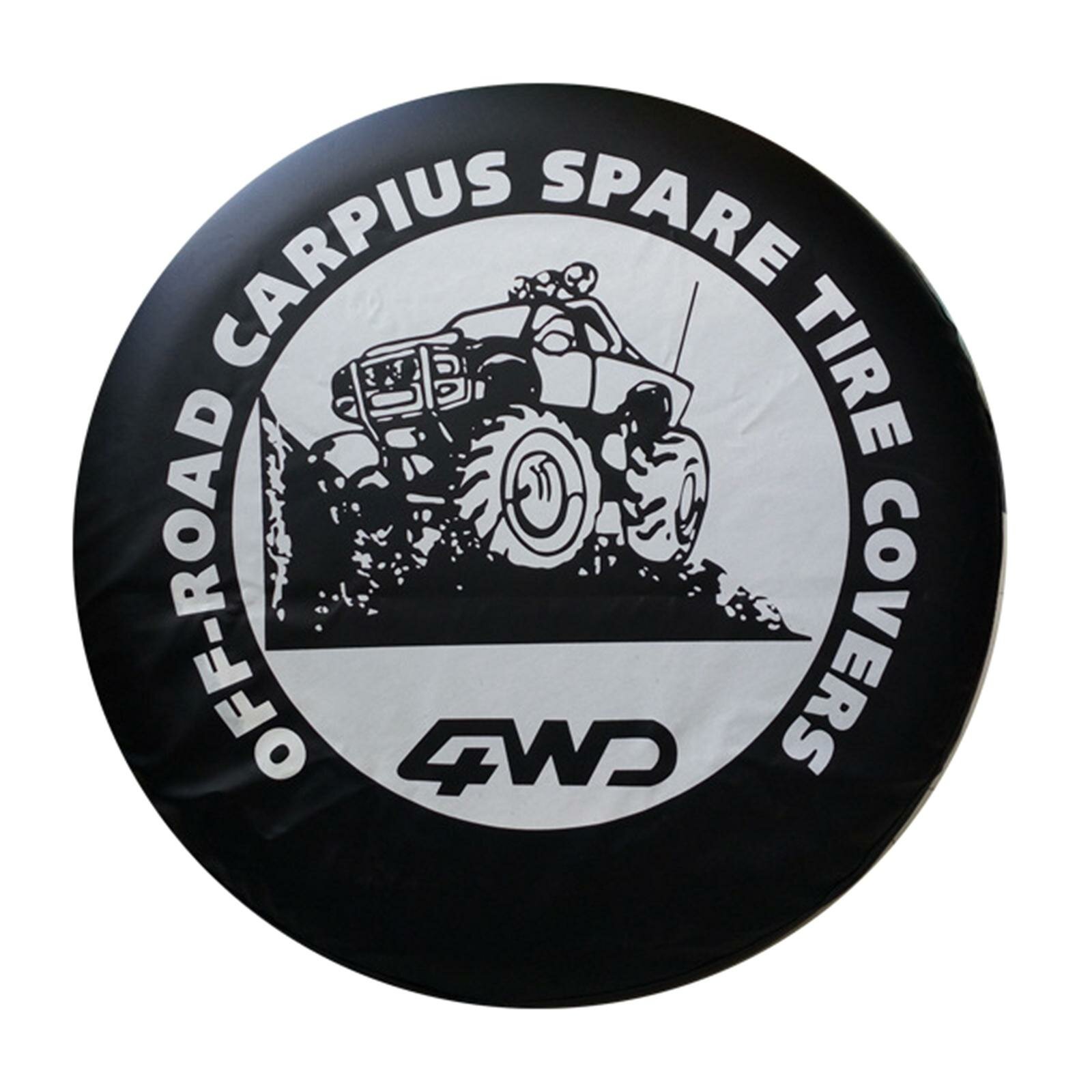 Чехол для запасного колеса из искусственной кожи, черный, 14-17 дюймов, 16 дюймов