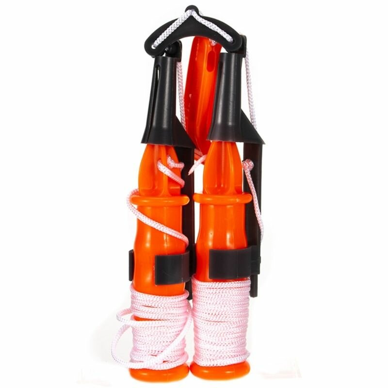 Зимний ледокольный спасательный ледяной конус со спасательным свистком -белая веревка