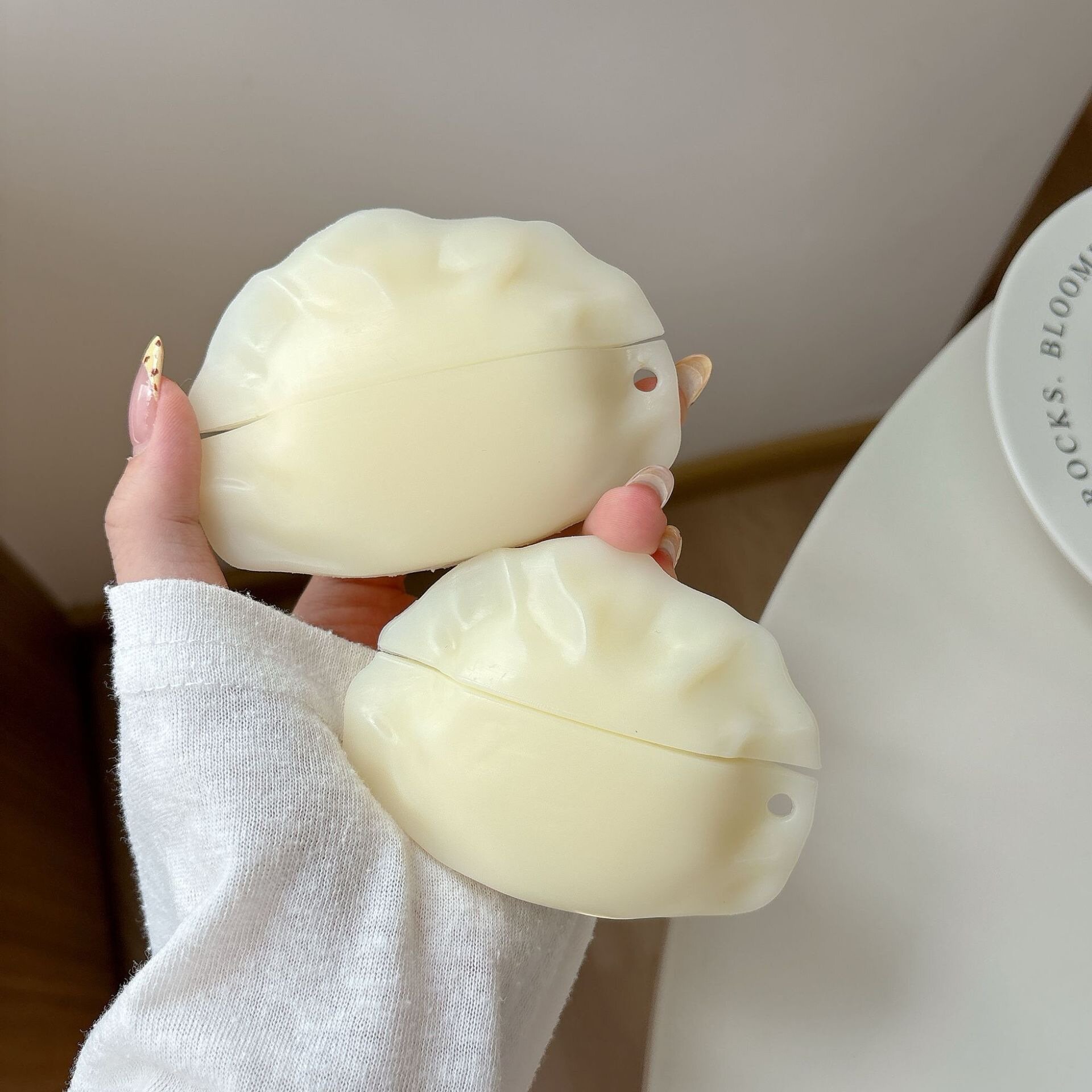 Новый совместимый с Apple AirPods Pro 2 беспроводной Bluetooth наушник защитный чехол, силиконовый креативный чехол в форме пельменя