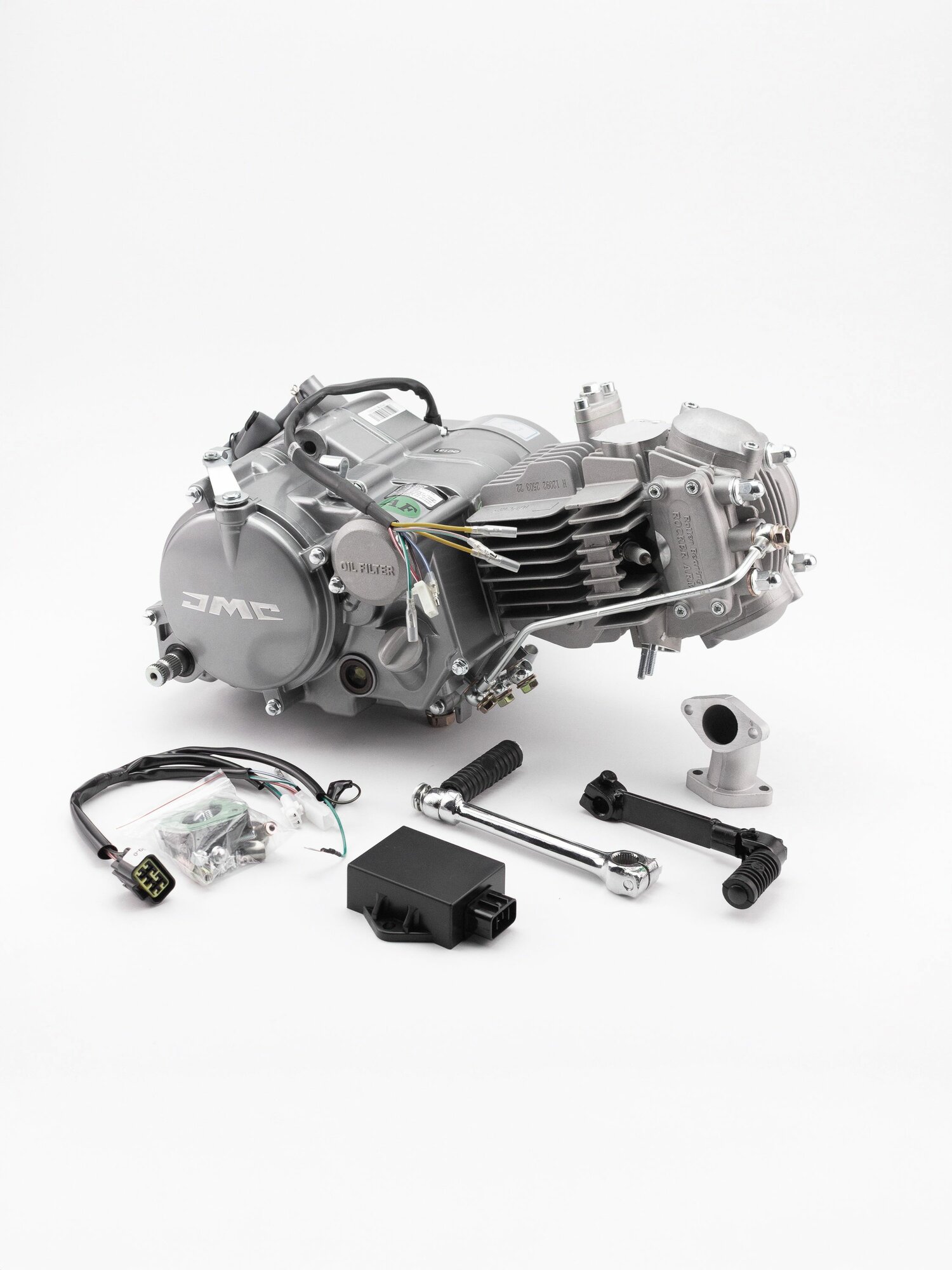 Двигатель для питбайка мопеда JMC YX 170сс 162FMJ (цилиндр алюм, ГБЦ Takegawa)