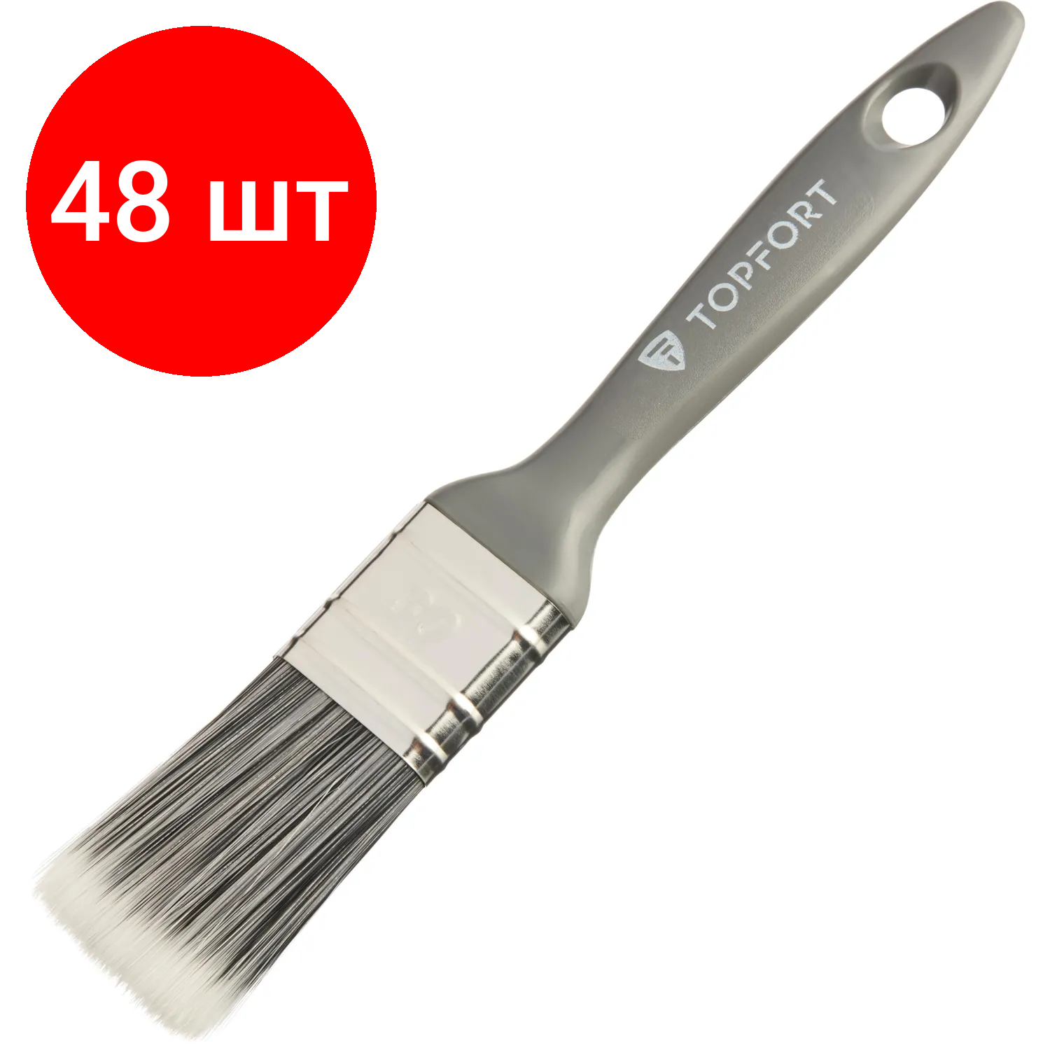 Комплект 48 штук, Кисть плоская по металлу TOPFORT Stella 30х15