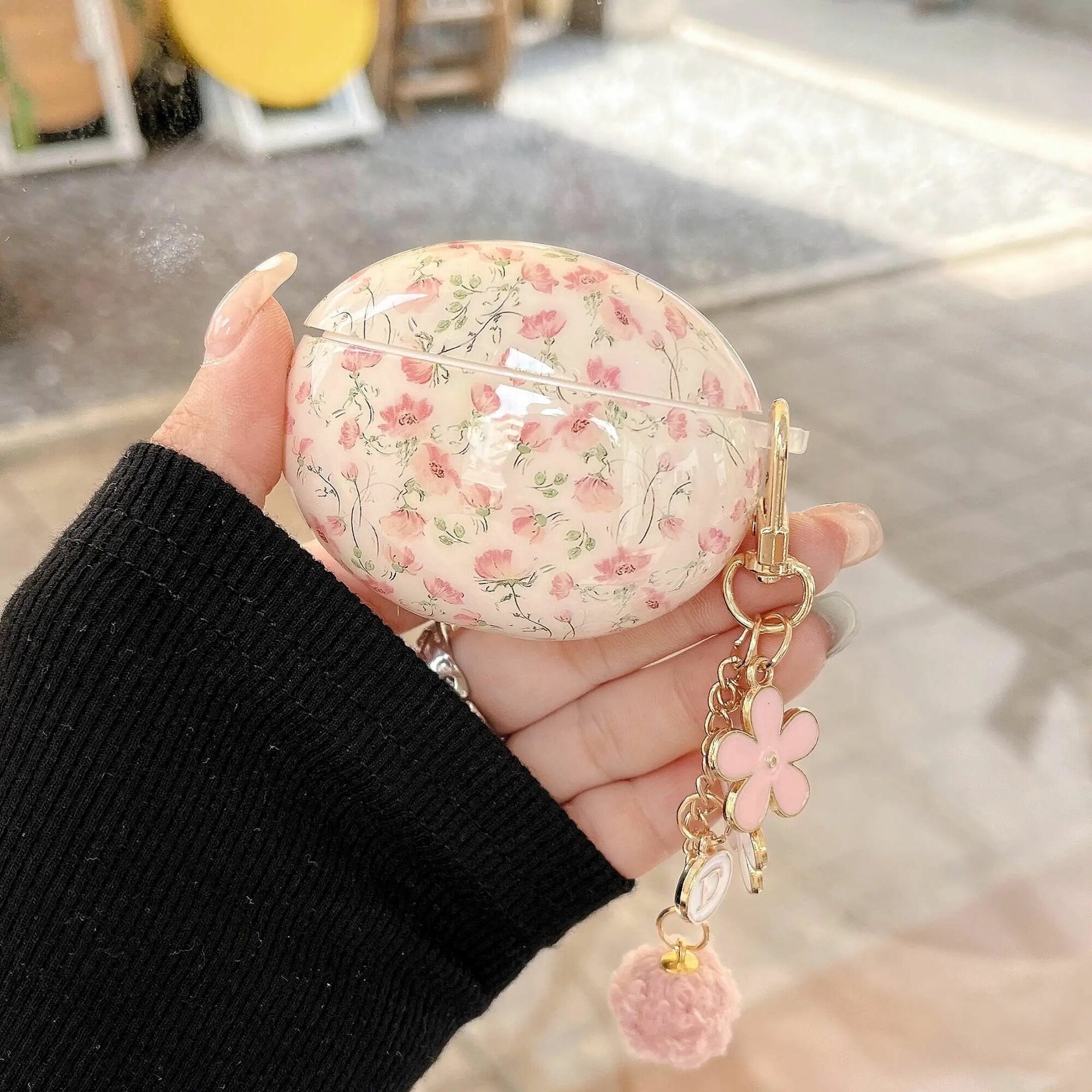 Чехол для Huawei FreeBuds 5i (наушников), Чехол для хуавеи фрибадс 5i, дополненный аксессуаром с цветами