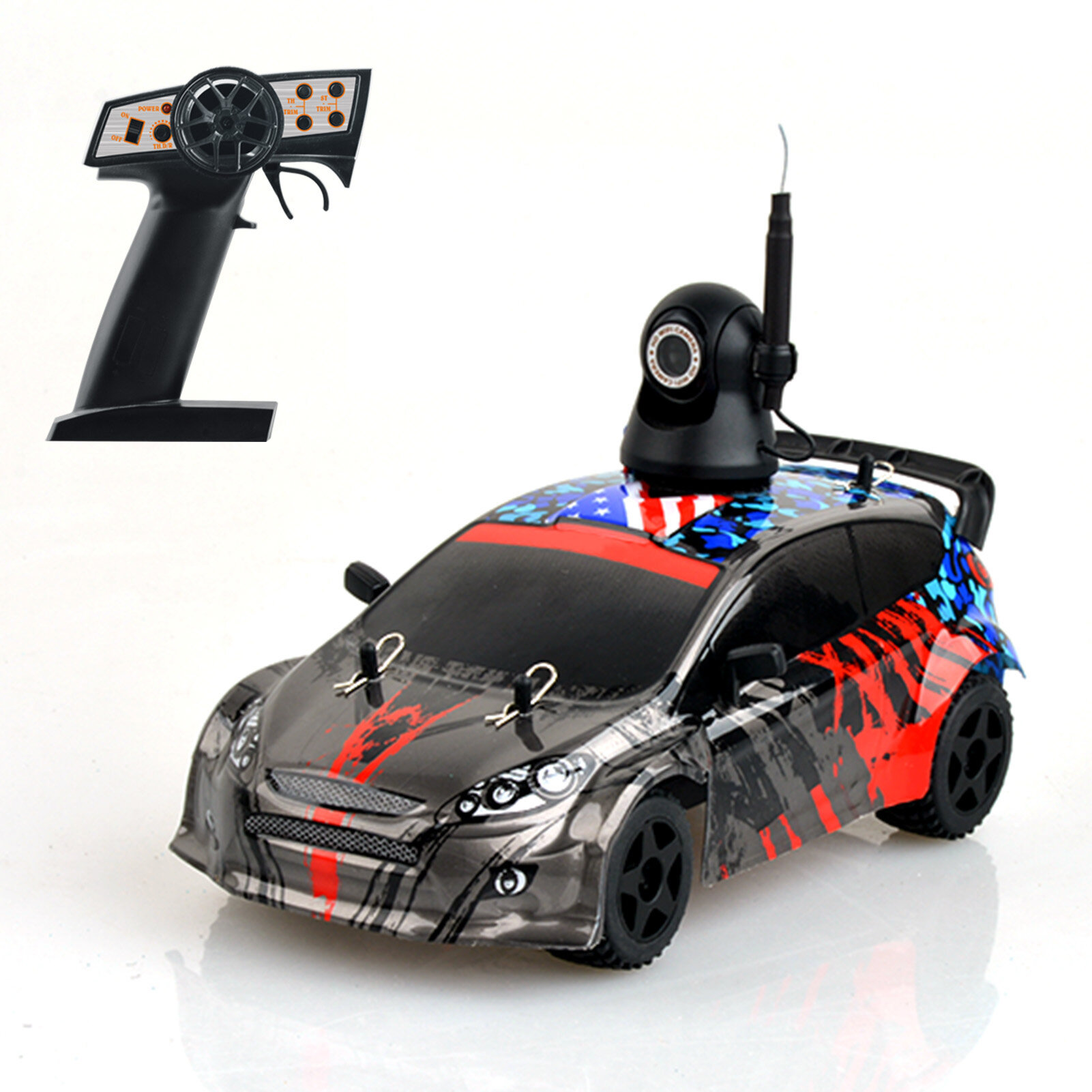 RC Drift Car 1/24 2.4GHz с камерой 720P с системой электронной стабилизации высокоскоростной радиоуправляемый автомобиль для детей в комплект с зарядным кабелем, запасными дрифт-шинами, камерой и инструкцией