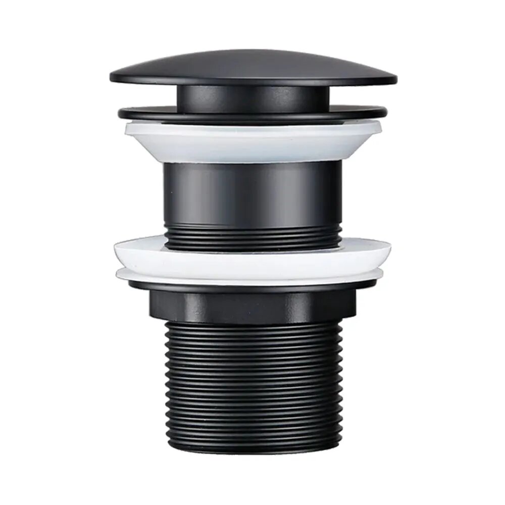 MFAN, донный клапан для раковины без перелива, Клапан Клик-Клак, Защита от запаха и засорения, Съемный для чистки, Выпуск для мойки G1-1/4, латунь, Матовый черный