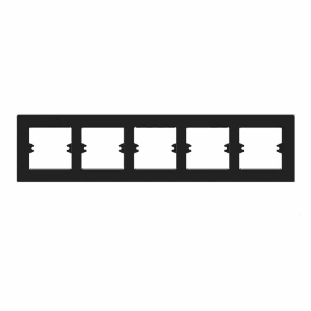 Розетка настенная с декоративной панелью, Черный - Тип 86 пятизвенный
