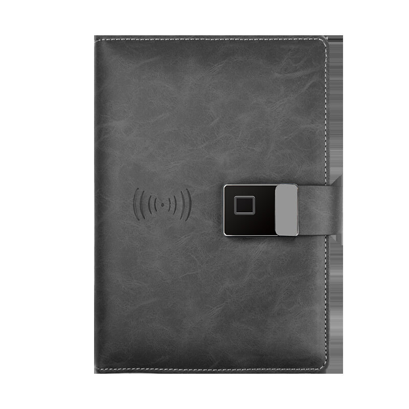 Блокнот с замком на отпечатке пальца для дропшиппинга, перезаряжаемый блокнот, блокнот с перфорированными листами на заказ, бизнес-набор 7inch MP4-блокнот