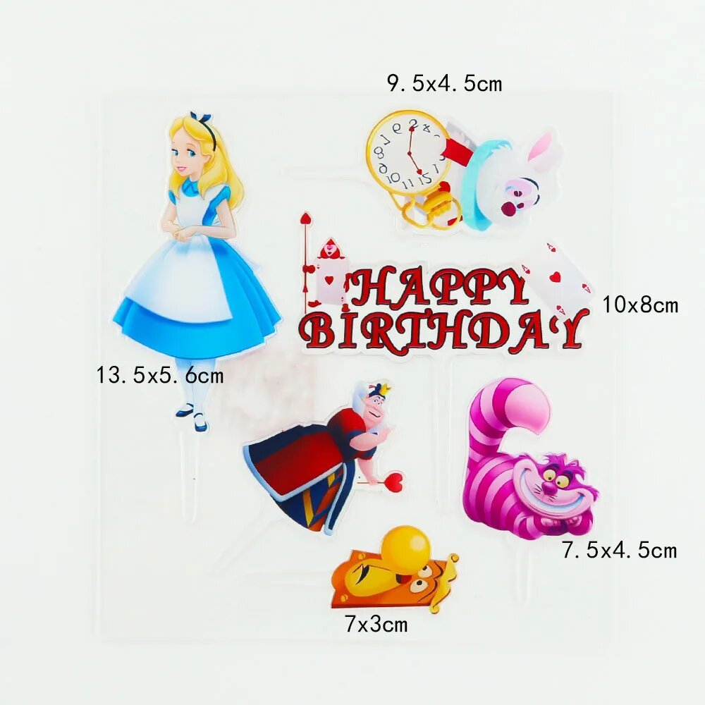 Украшение для торта Алиса в Стране Чудес Disney 1SET a Simple attire