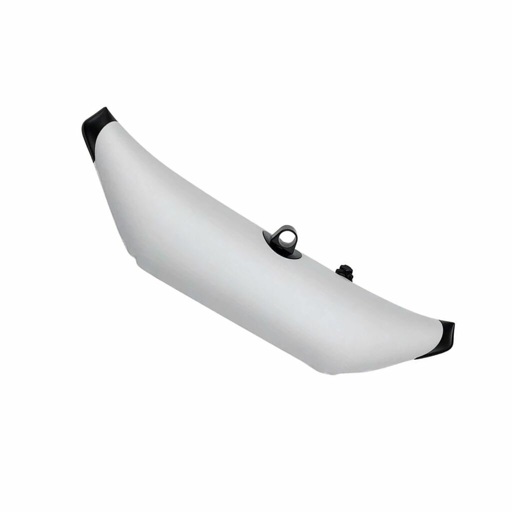 Каяк балансирует белый надувной понтон