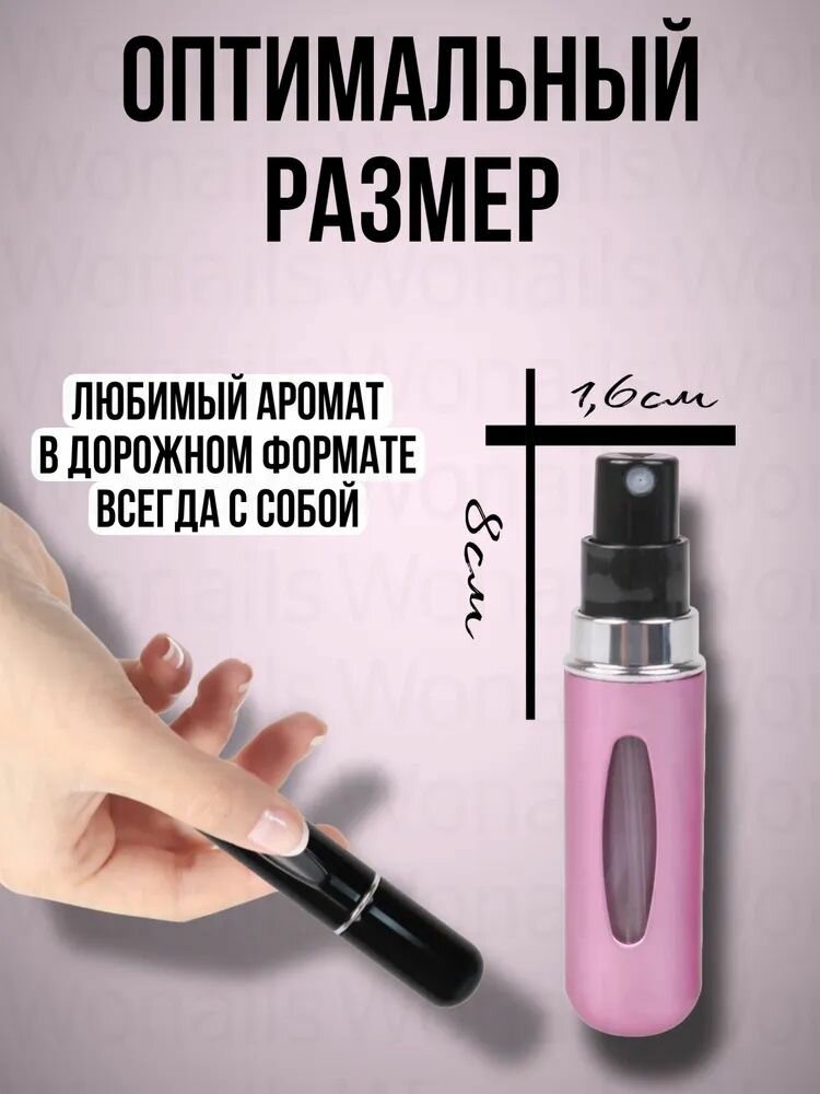 Атомайзер для духов, парфюма, антисептика флакон с распылителем 5мл, 5шт