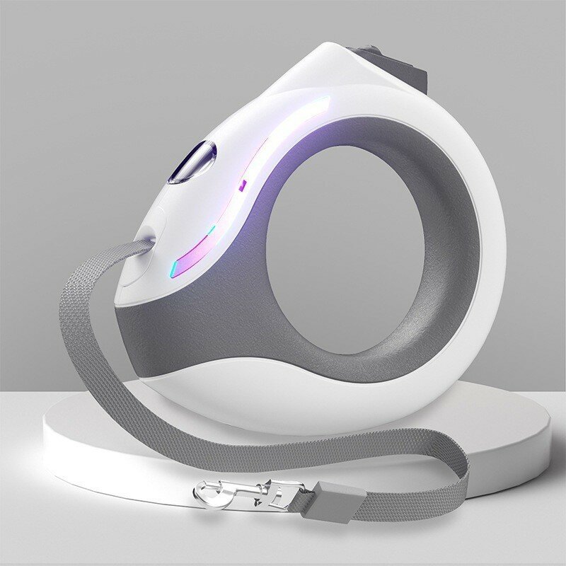 Поводок, тяговая веревка, автоматическая прогулочная веревка, взрывозащищенная, с одной кнопкой, флуоресцентная лента, отражающая полоска, прогулочная веревка