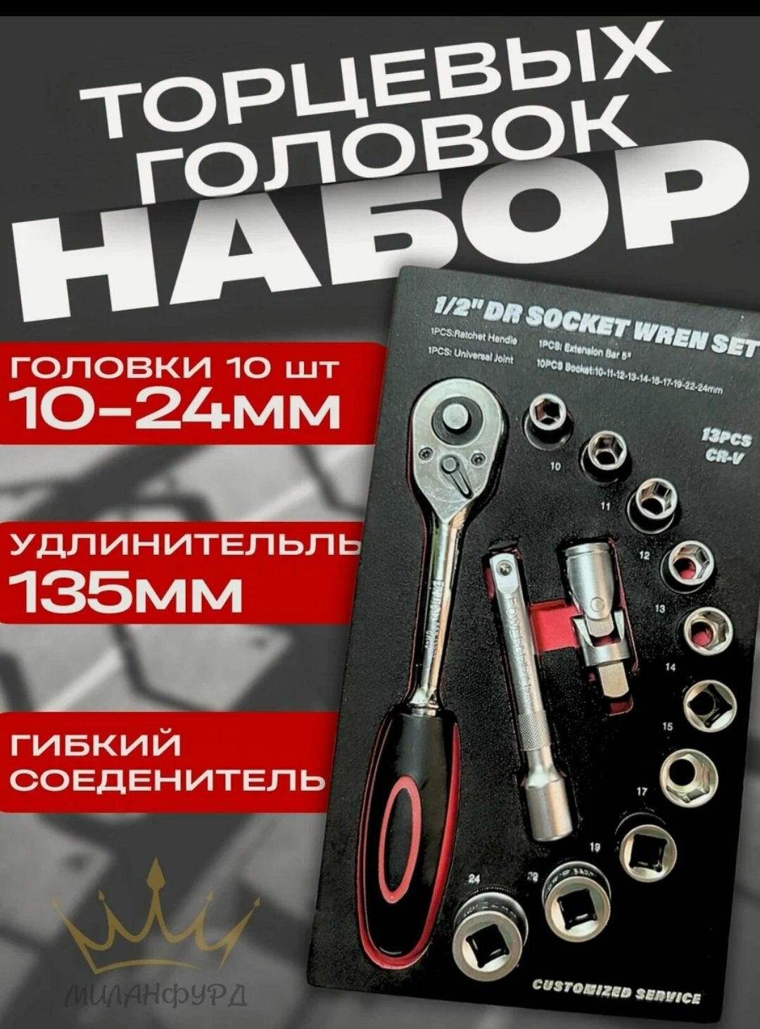 Набор торцевых головок
