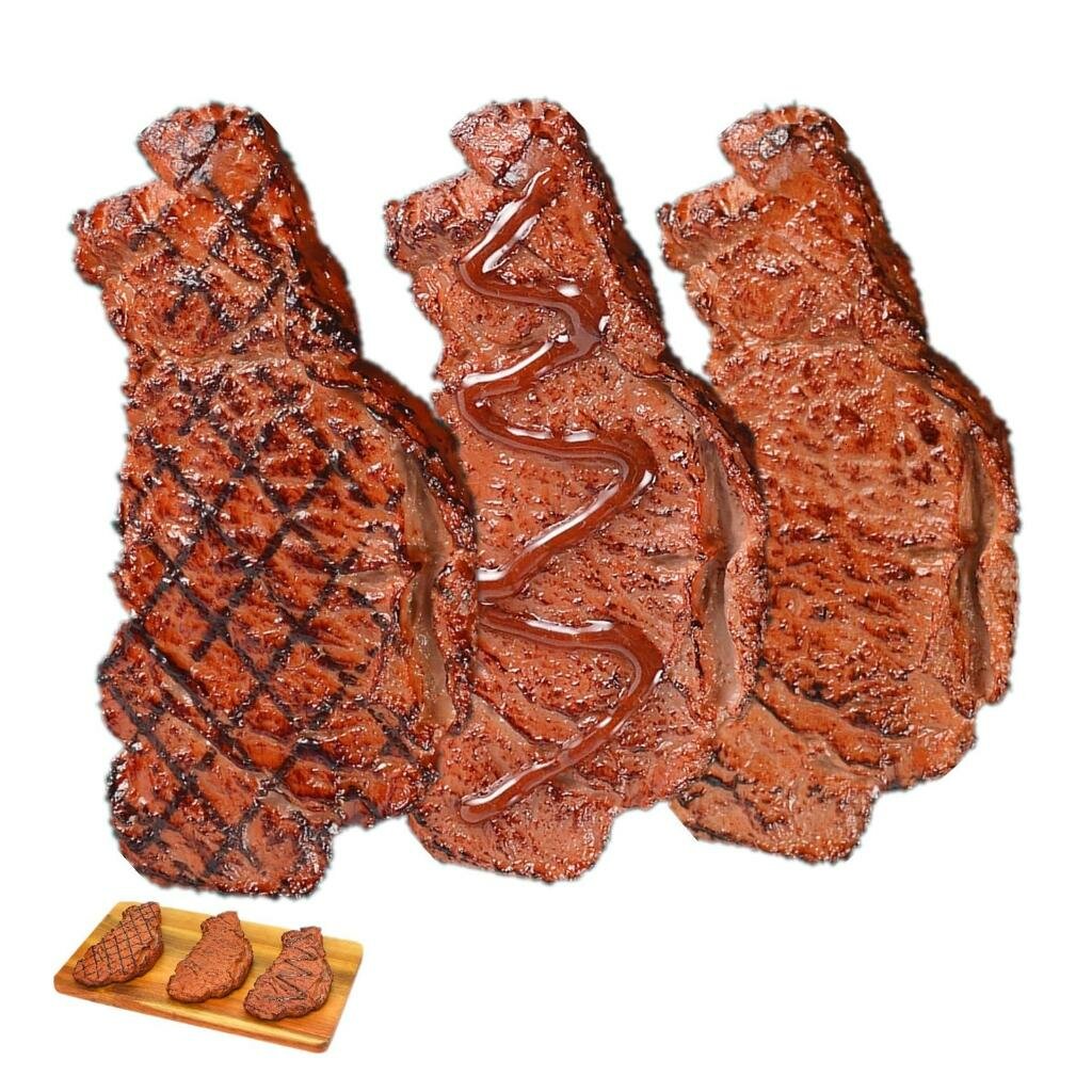 Пластиковые модели стейков для декора