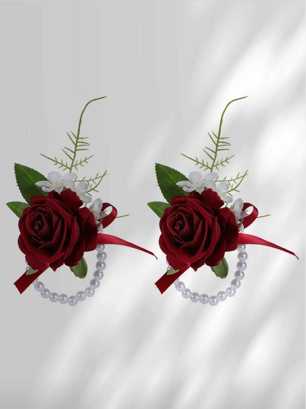 Свадебный корсаж, красный