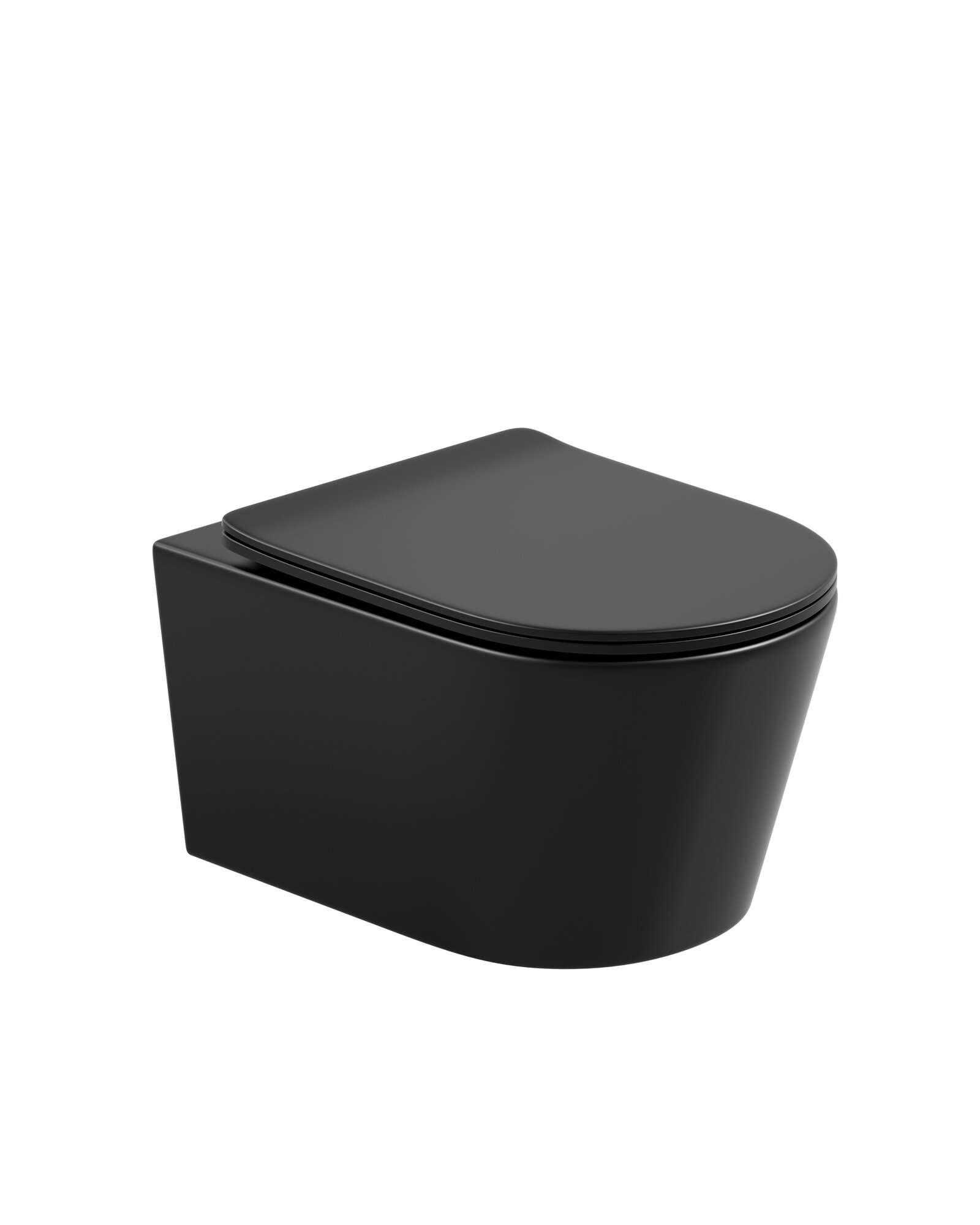 Унитаз подвесной Sapbox Lumara 1124C1-MB Rimless, матовый черный, 36х53х38,5 см.