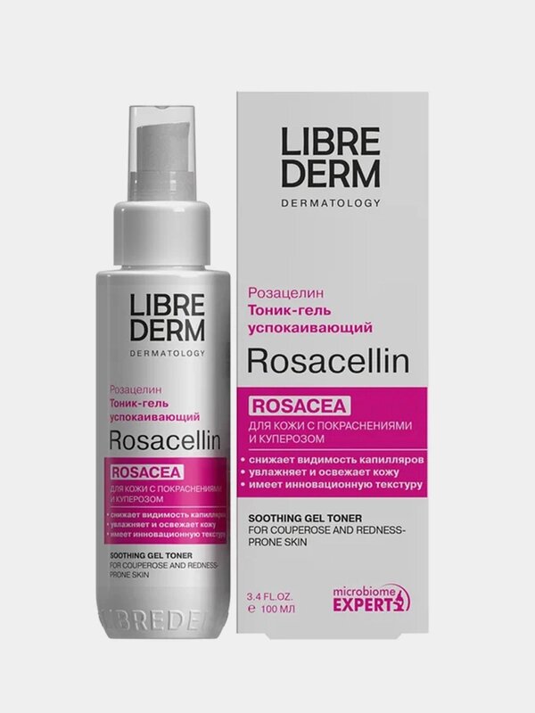 Тоник-гель для лица LIBREDERM ROSACELLIN успокаивающий, 100 мл