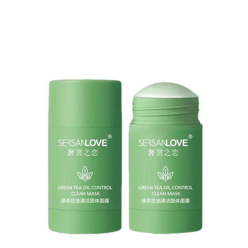 Глиняная маска стик, для глубокого очищения и сужения пор, с экстрактом зеленого чая, 40 г