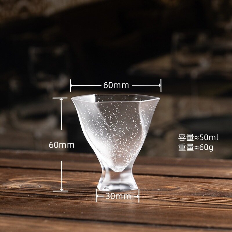 Новая китайская стильная ручная работа стеклянная чашка для дегустации, хрустальная чашка для пузырькового чая, высокая чашка для домашнего вина