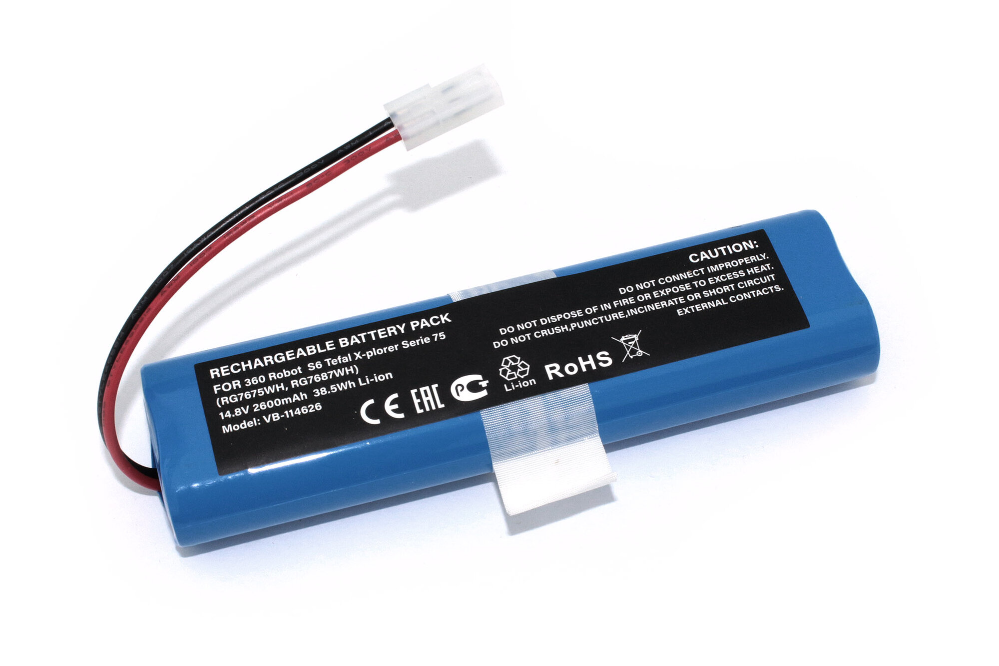 Аккумулятор для пылесоса iClebo 360 Robot Vacuum Cleaner S6 / Tefal X-plorer Serie 75 2600mAh 14.8V