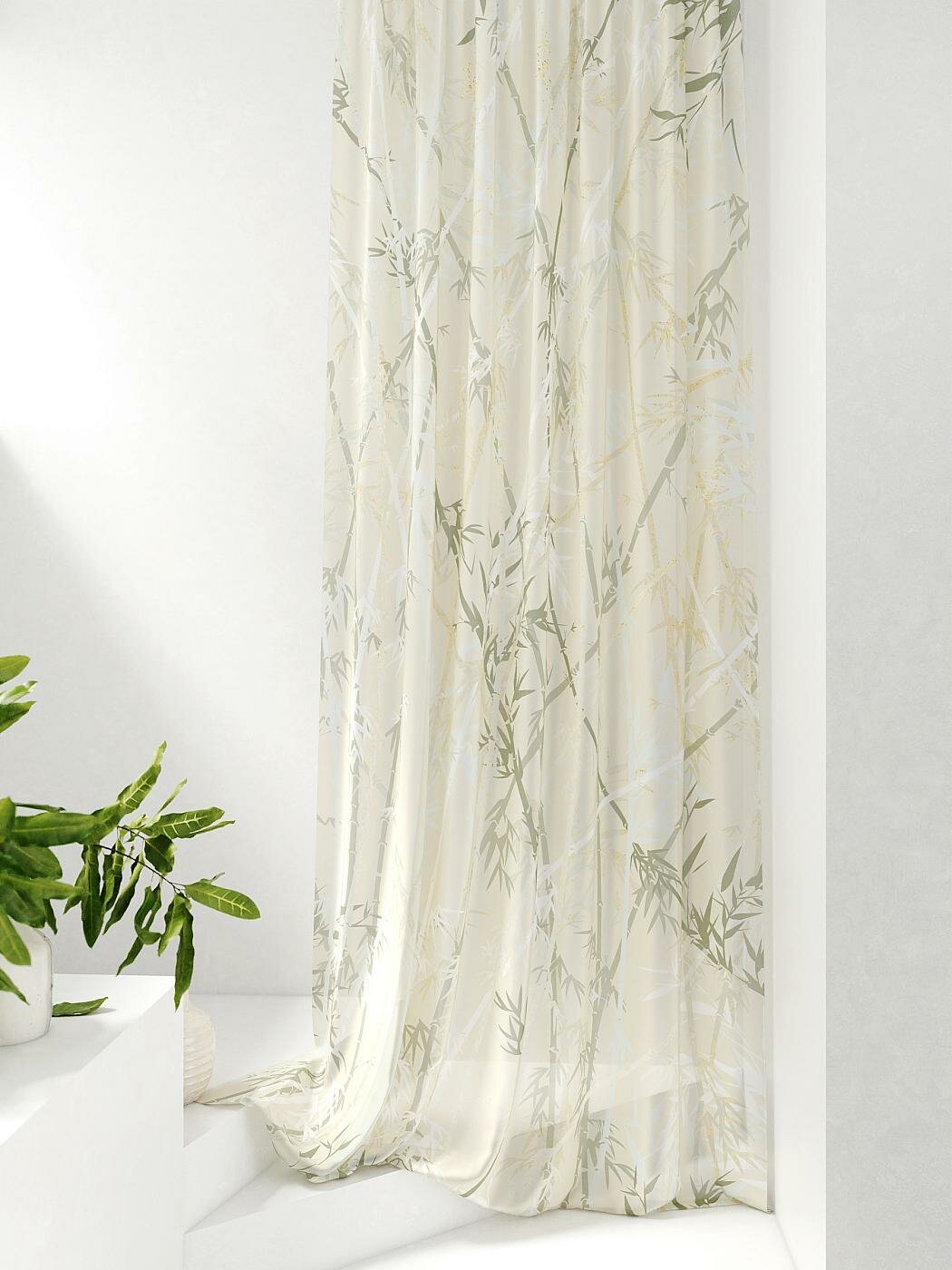 Штора для спальни и гостиной готовая 150x260 см с рисунком (589086-260)